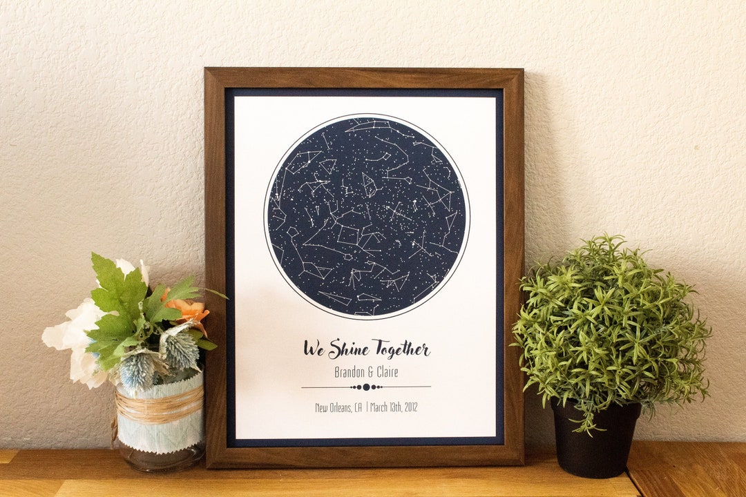 Custom Star Map Print – Personalized Constellation Gift, Night Sky Art ...