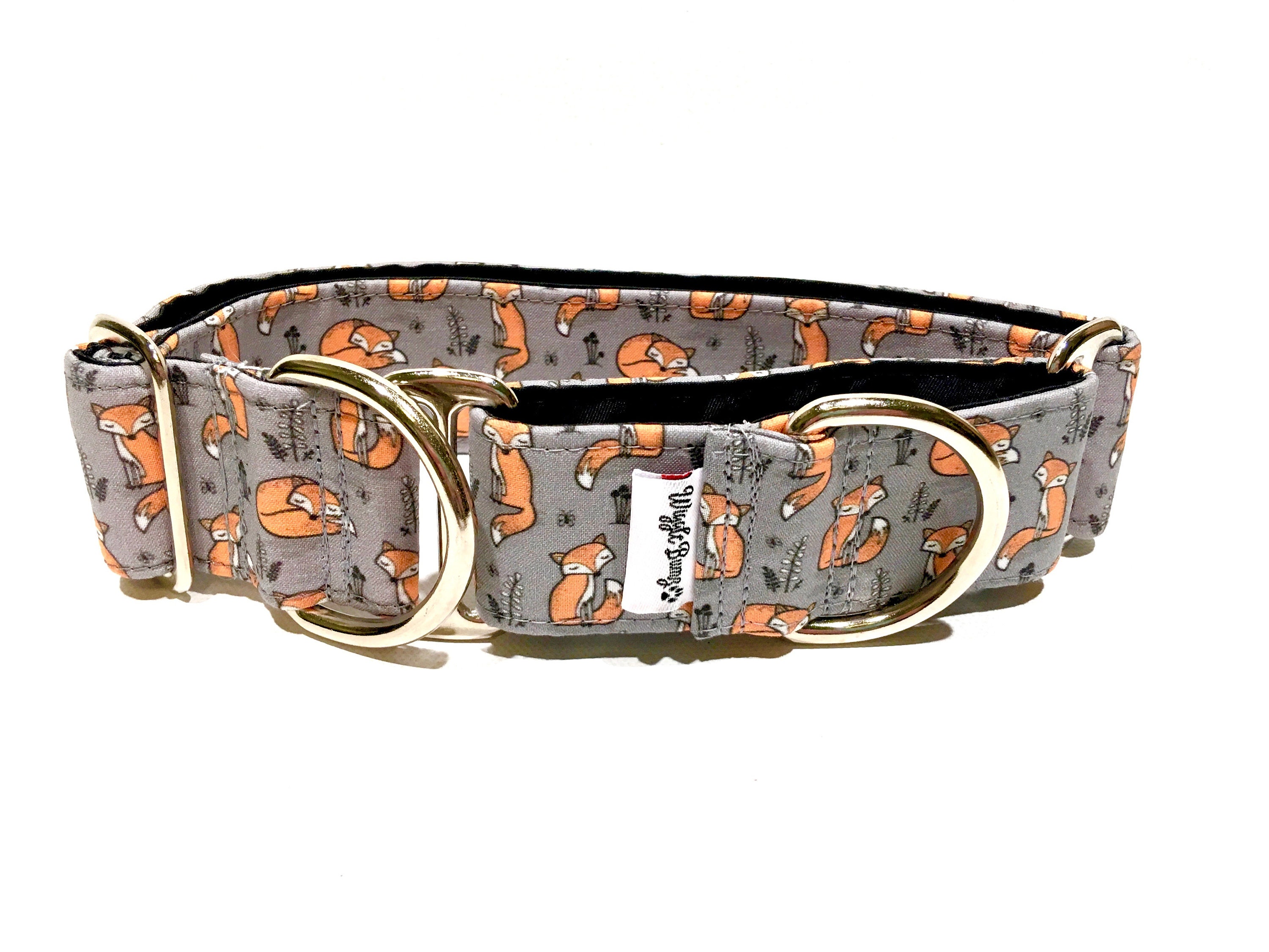 Sleepy Foxes Dog Collar - Martingale Dog Collar - Clip Collar - Dog ...