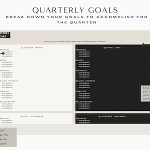 12-week Year Planner | Goal Tracker Google Sheet Template | Quarter ...