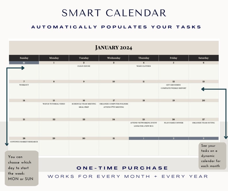 Task Tracker | to Do List | Task Priority Planner | Monthly Calendar ...