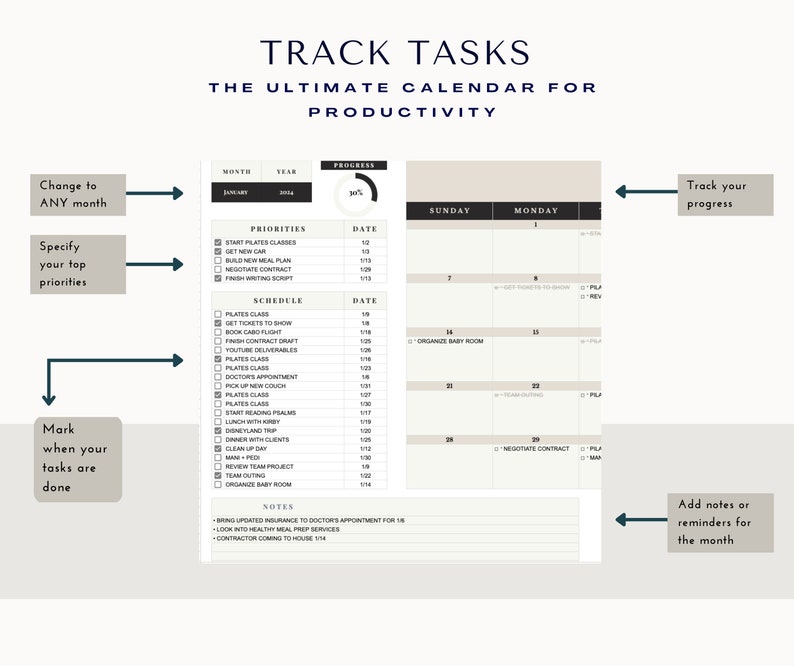 2026 Calendar | Monthly Planner | Planner 2026 | Digital Calendar ...
