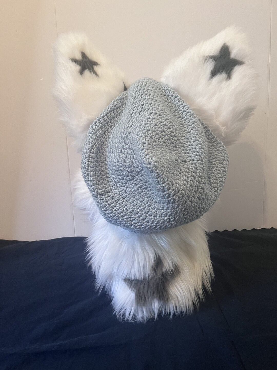 Crochet Fursuit Beanie Blue Sparkle - Etsy