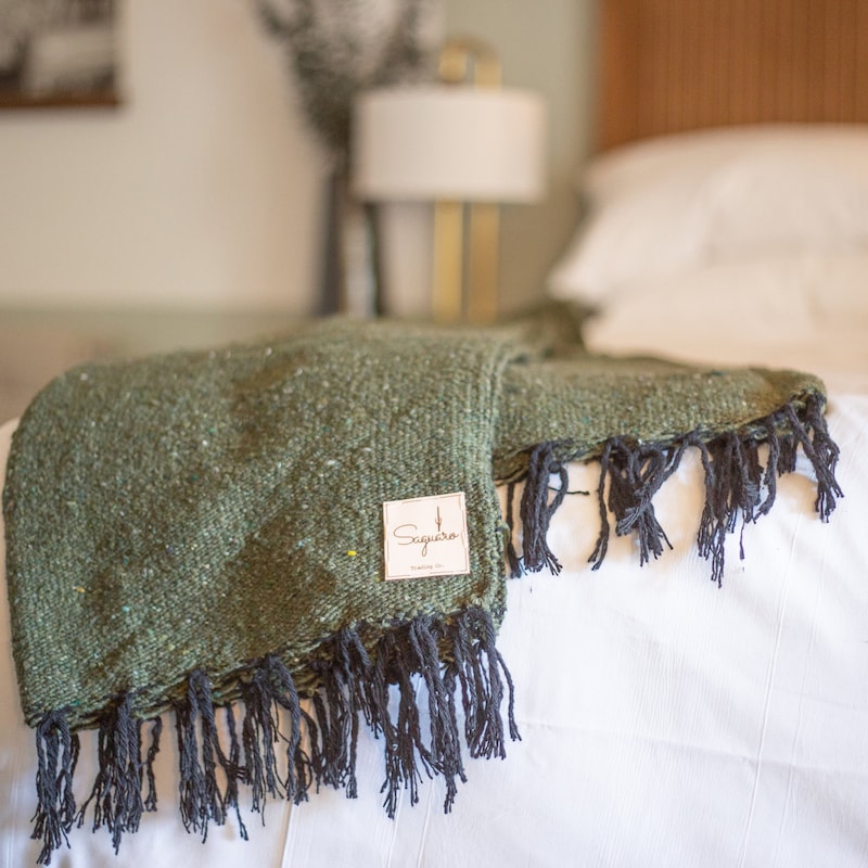 Olive Green Throw Blanket - Etsy