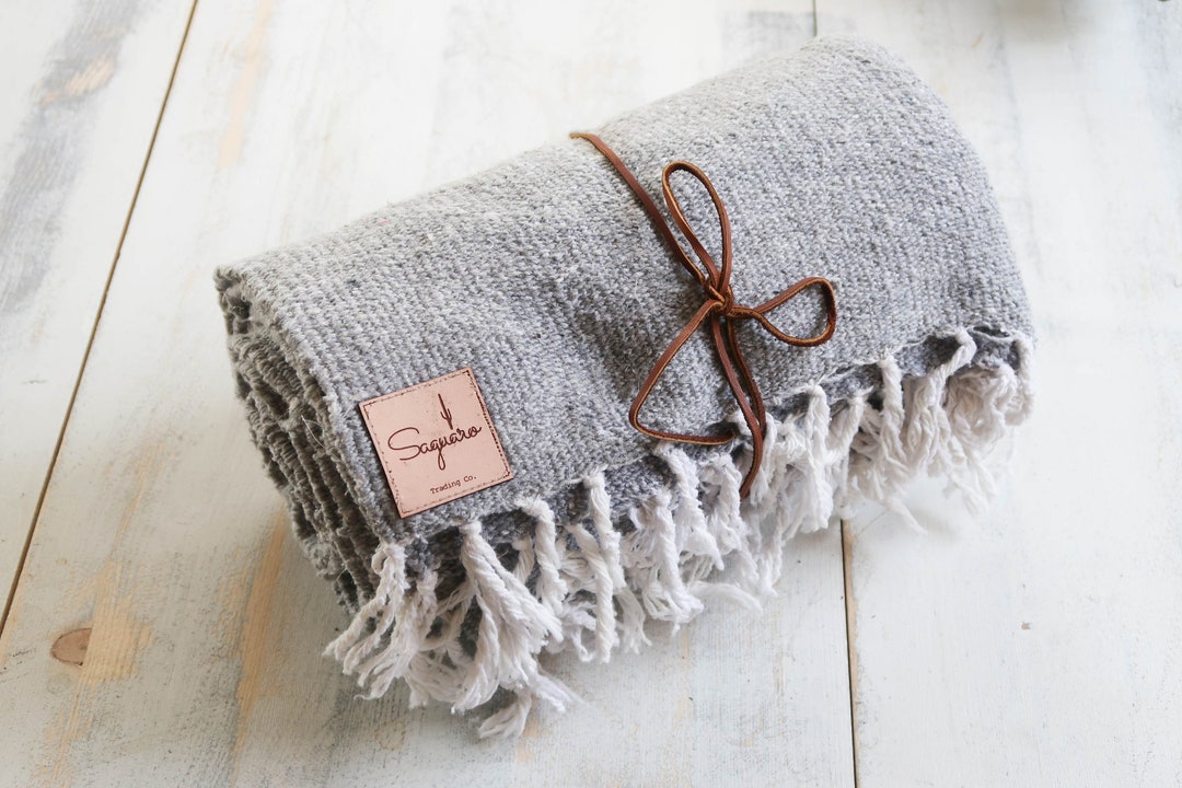 Soft Grey Throw Blanket Handwoven Pilates Yoga Light Gray - Etsy
