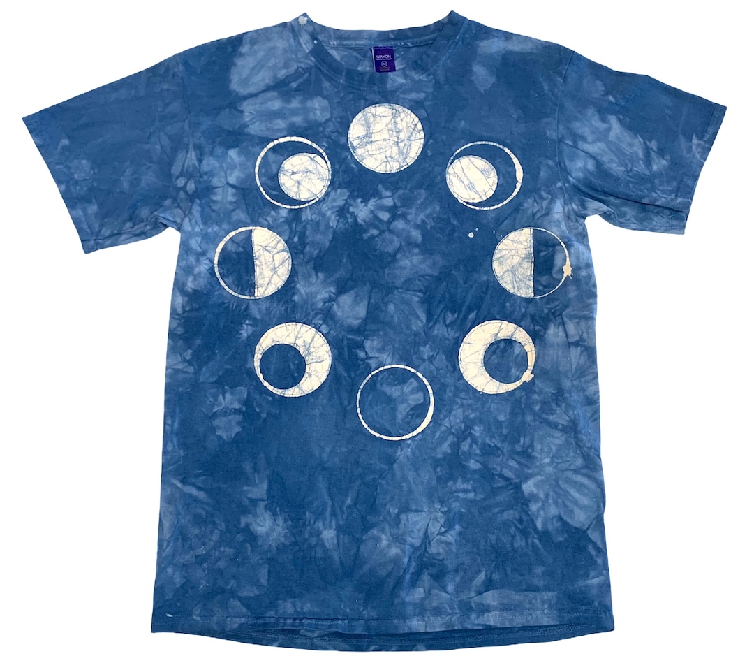 Made to Order Custom Batik Moon Phase Hand Dyed T-shirt ~ Customizable ...