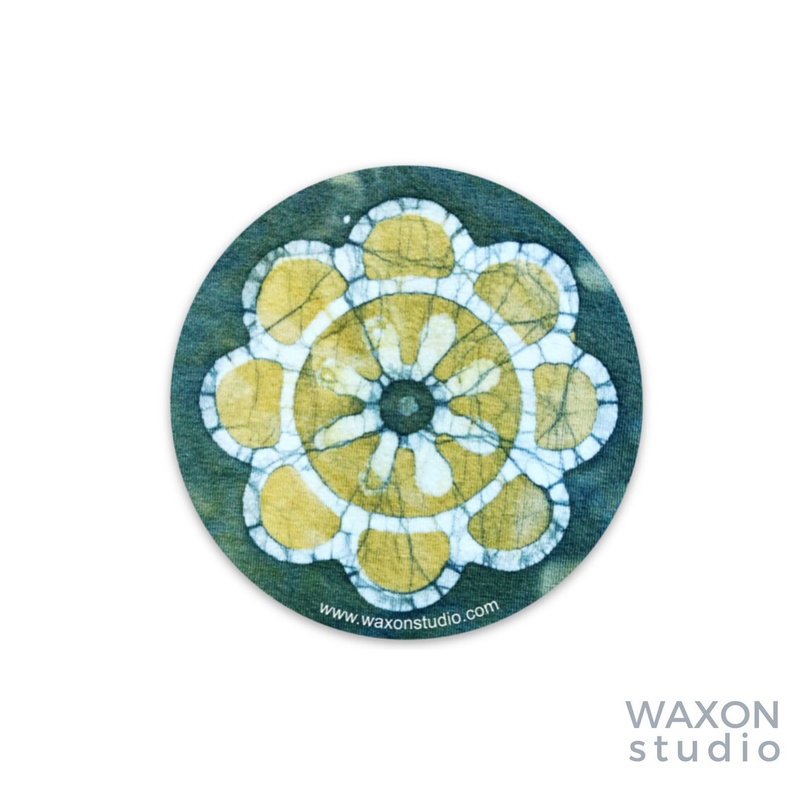 Indian Flower Batik Round Sticker Hippie Bumper Sticker - Etsy