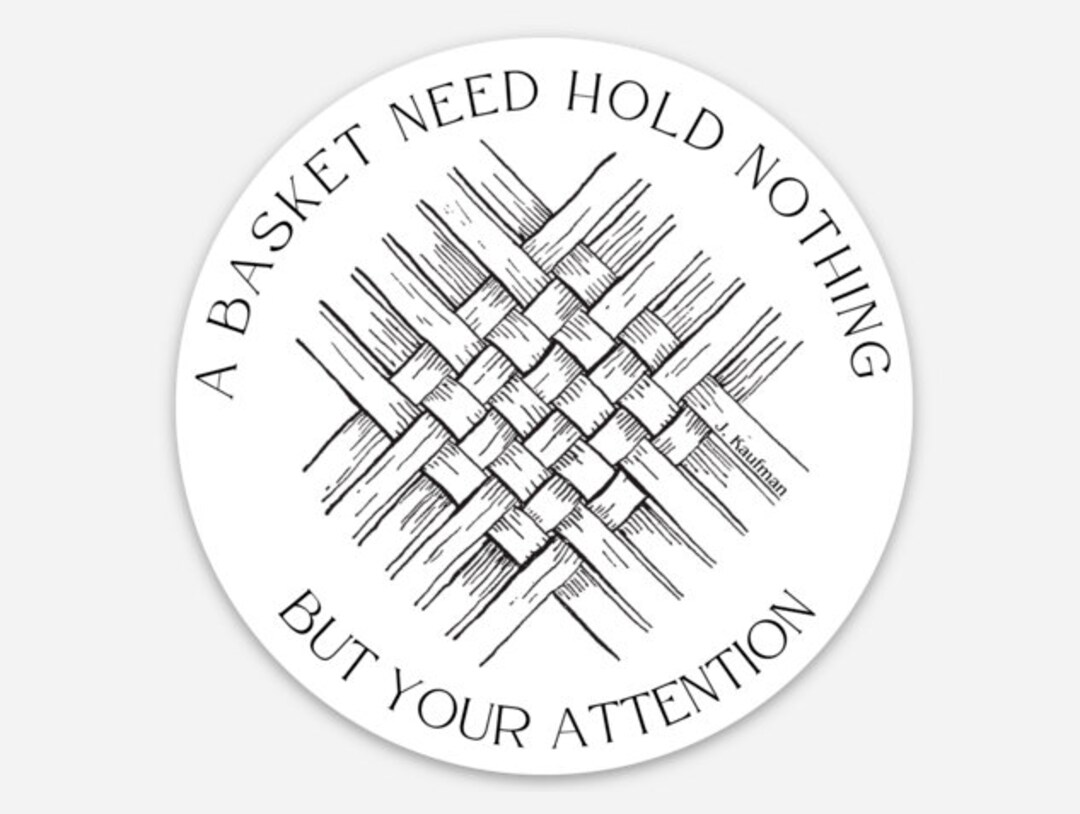 Basket Weaving Sticker 3" Round Vinyl High Quality Bumper Sticker for ...