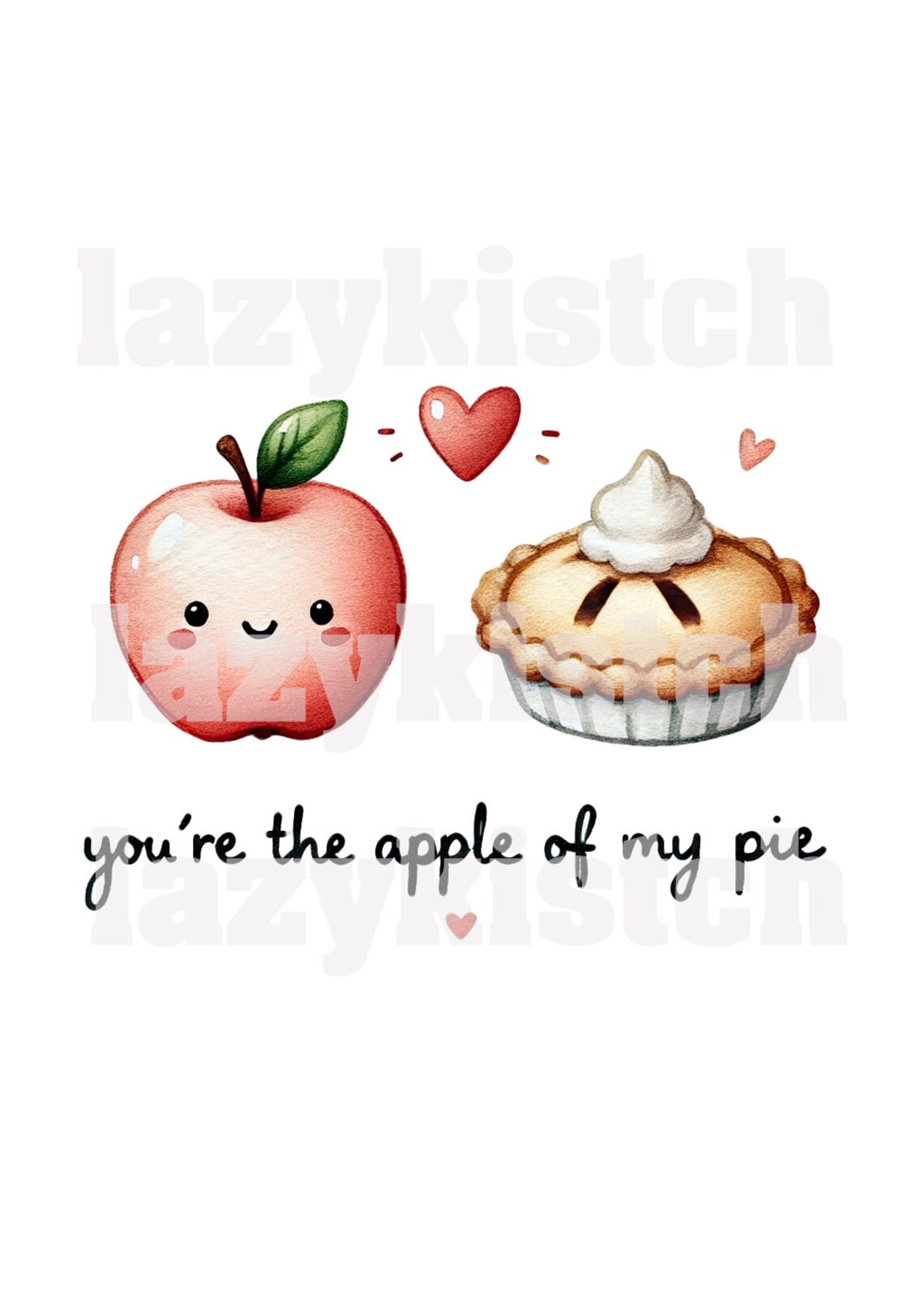 Cute Apple Pie Food Pun Birthday Card | Printable PDF | Instant ...