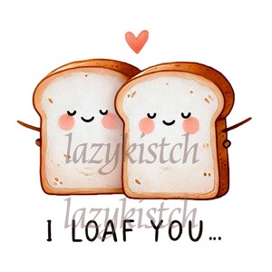 Cute Bread Pun Greeting Card Printable Card for Valentines Day ...