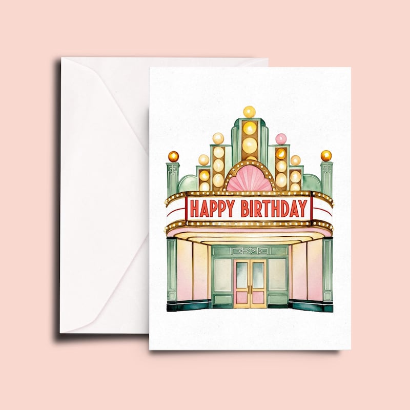 Film Themed Birthday Card - Etsy