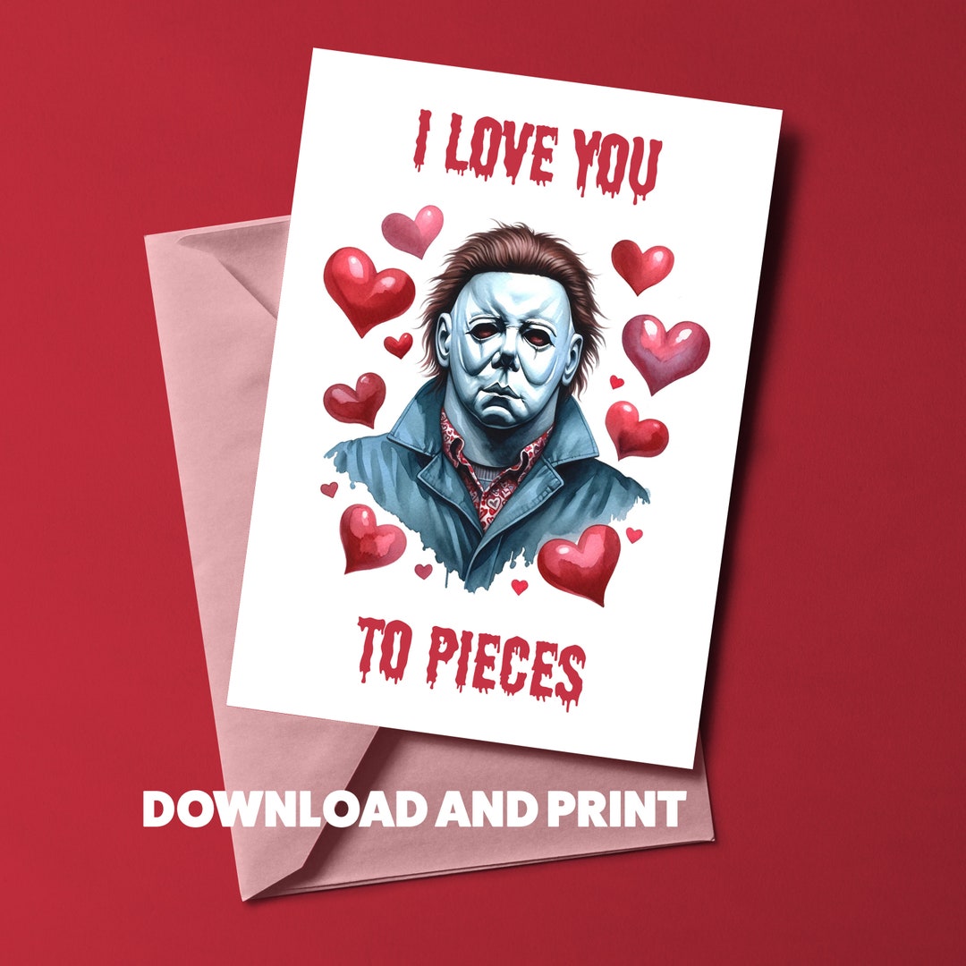 Horror Movie Love Card Spooky Halloween Valentine's Day Anniversary ...