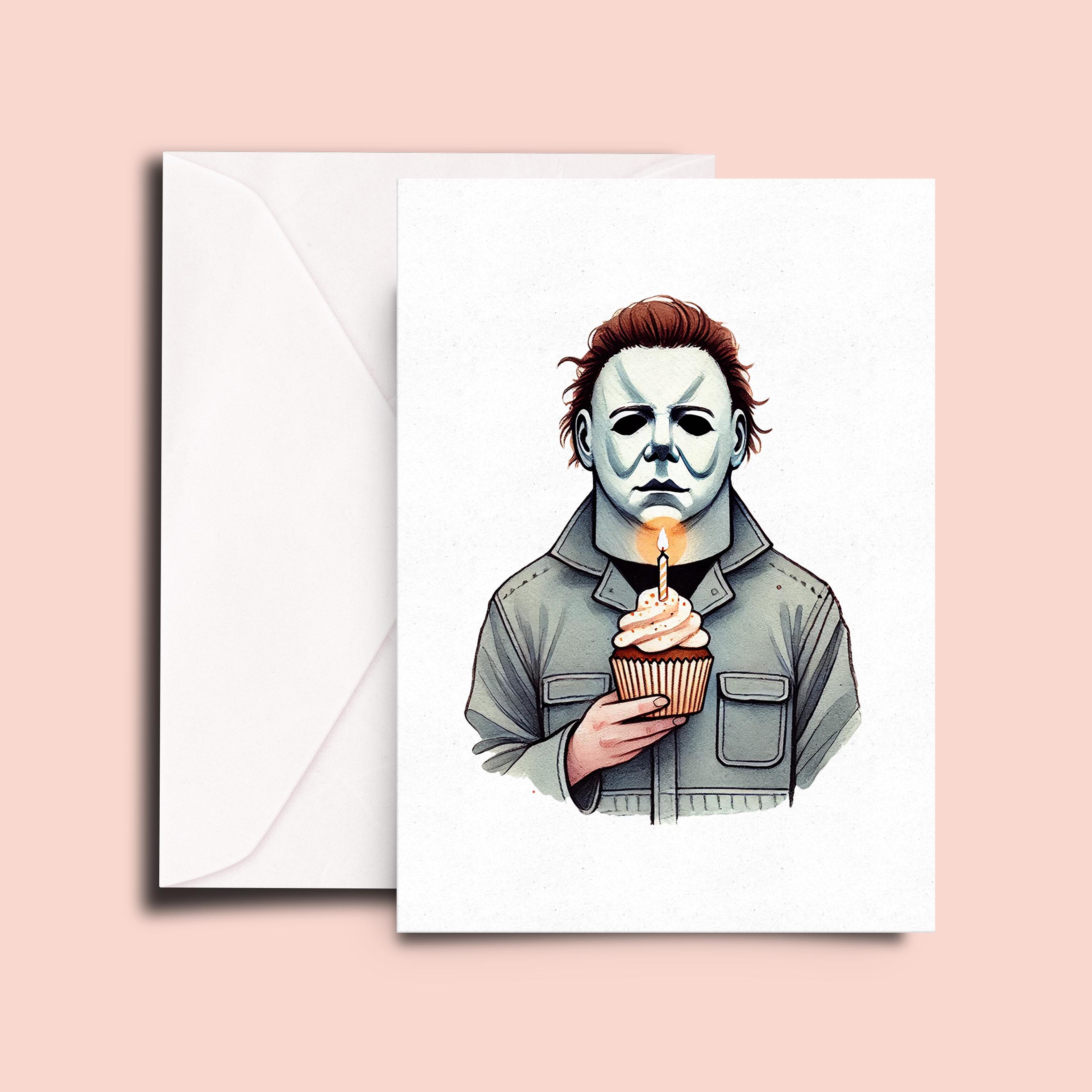 Horror Icon Birthday Card – Spooky Celebration Greeting Unique Horror ...