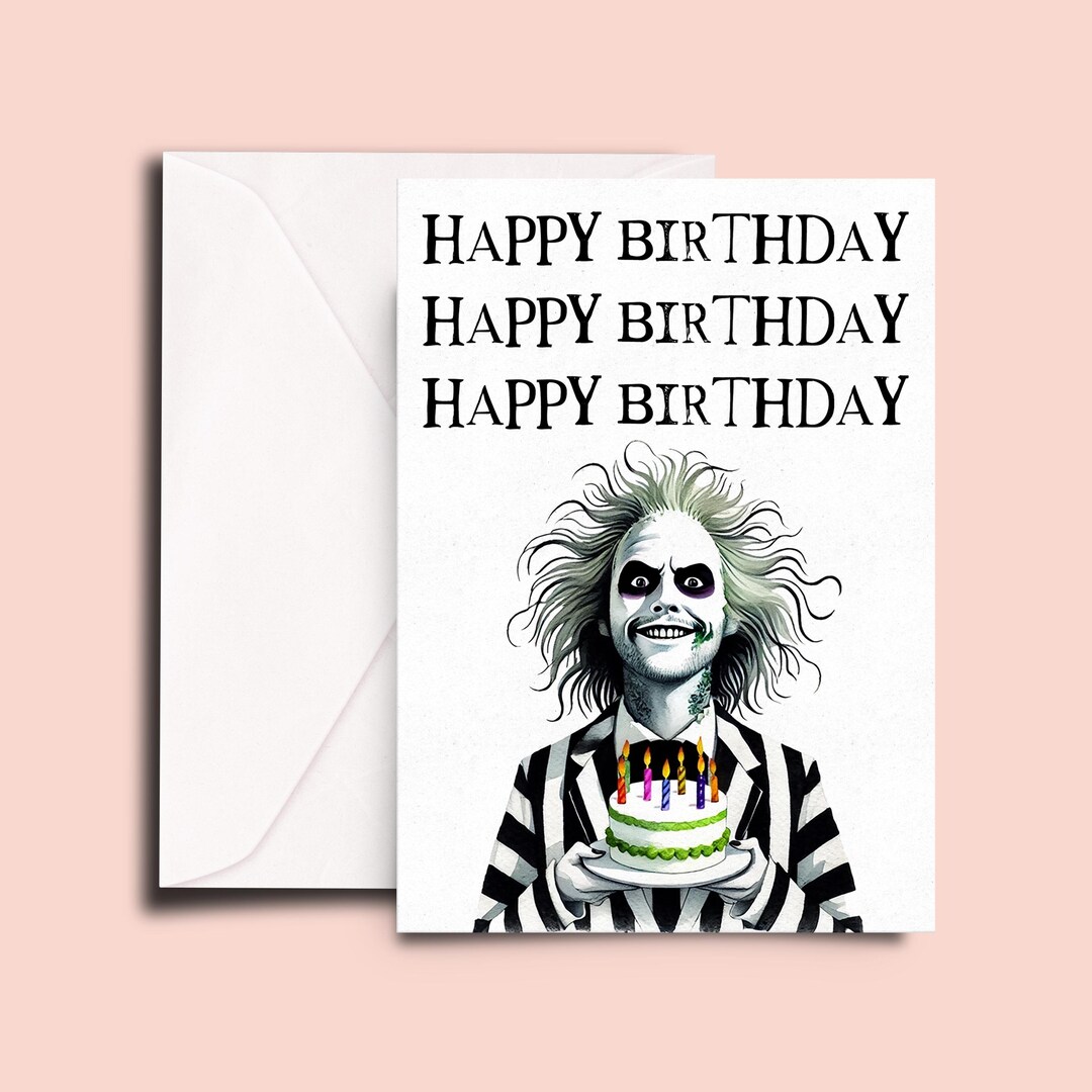 Spooky Birthday Card | Quirky "happy Birthday" Card | Movie Inspired ...