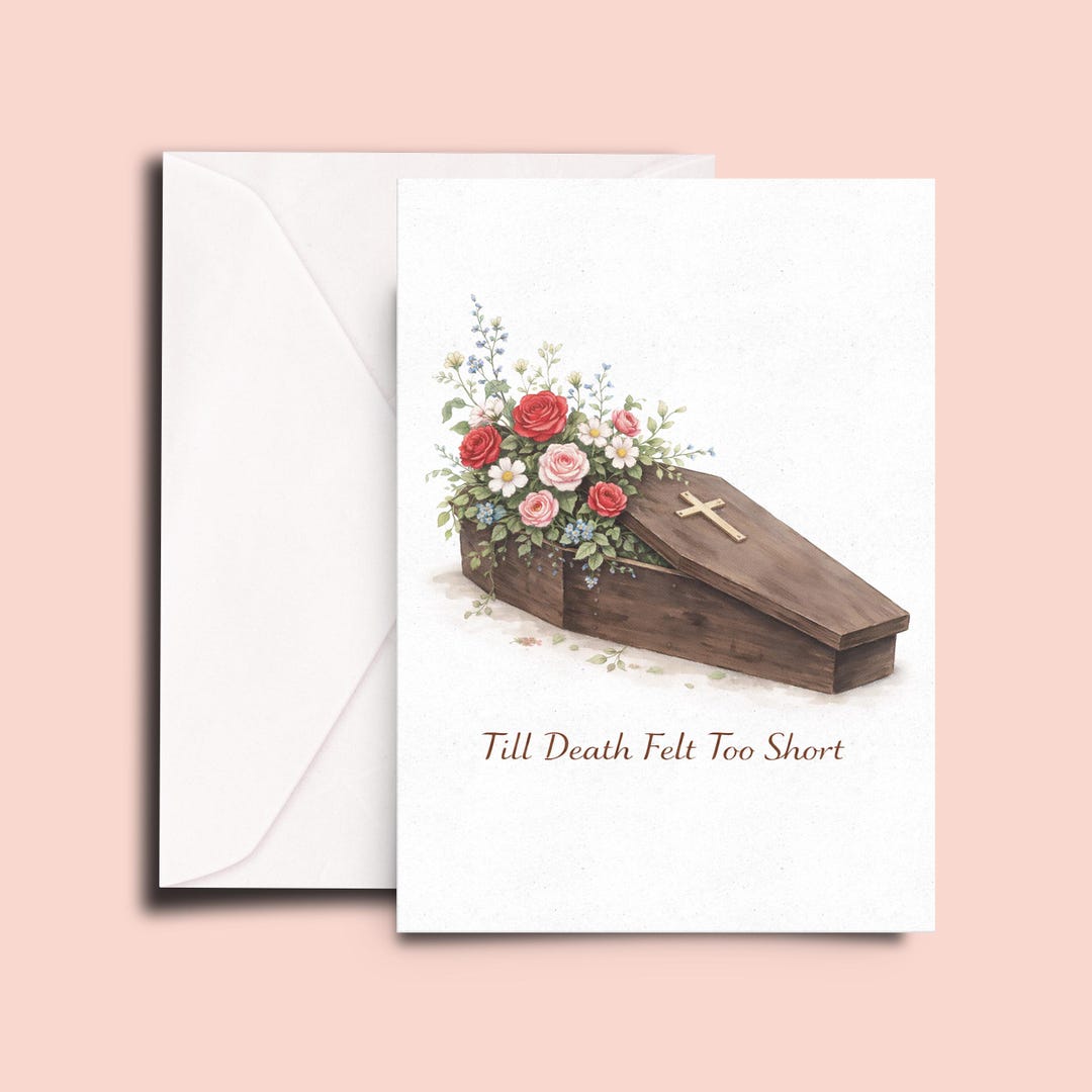 Till Death Felt Too Short Card – Morbid Valentine Card, Dark Romance ...