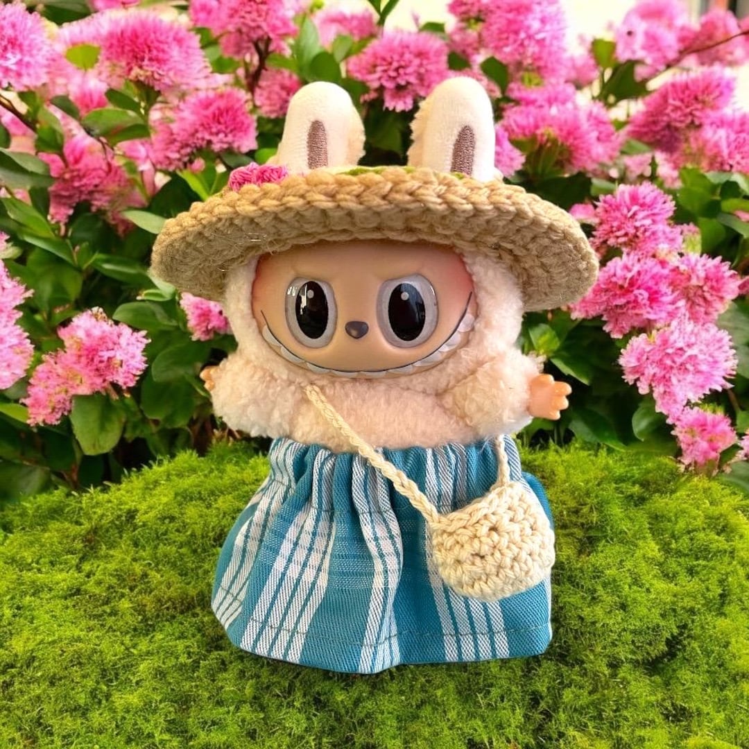 Labubu Hawaiian Outfit 3 Piece Set Palaka Skirt Hat Bag - Etsy