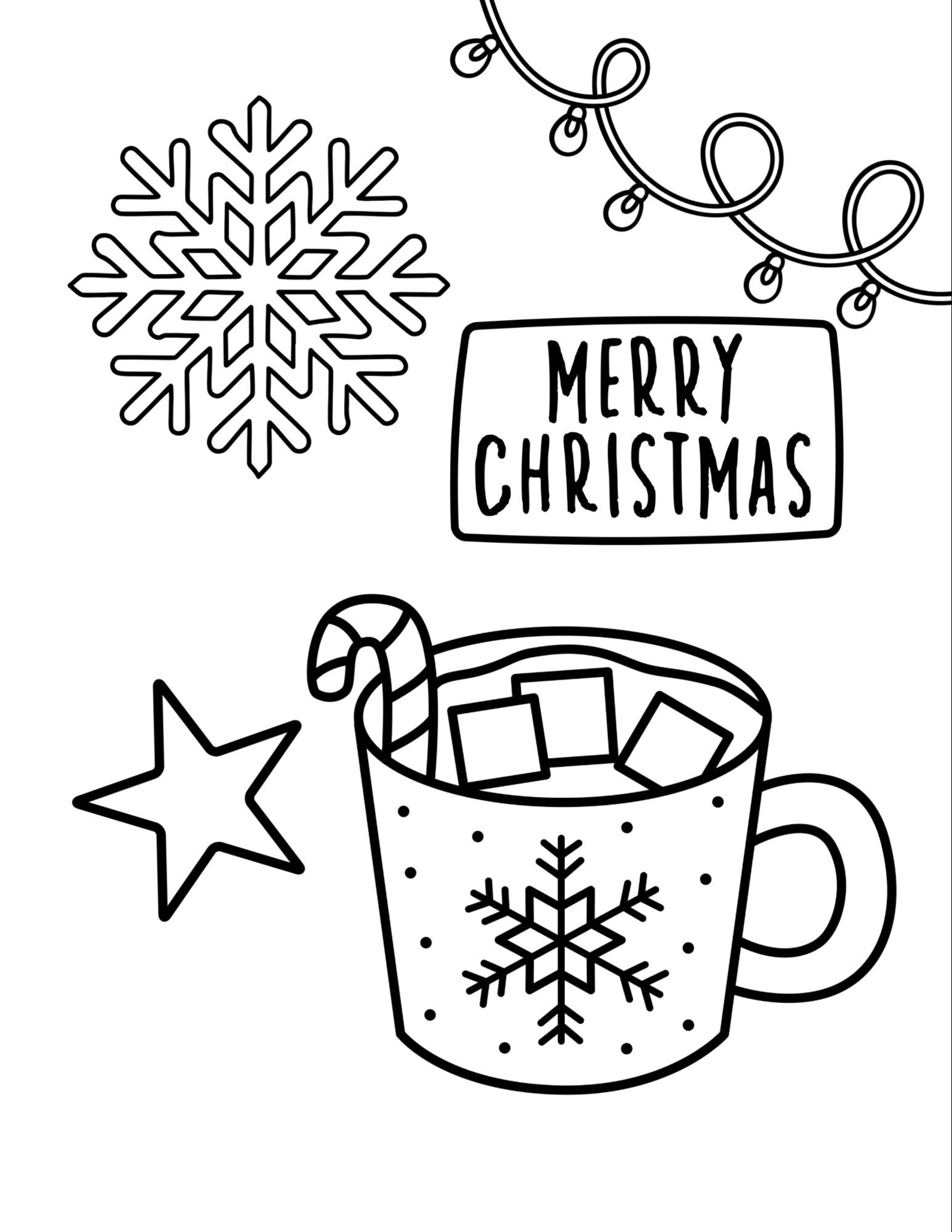 Christmas Coloring Book Pages - Etsy