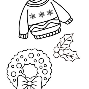 Christmas Coloring Book Pages - Etsy