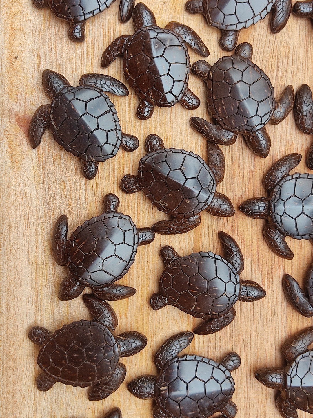 Handcrafted Miniature Coconut Shell Turtle -eco Friendly Coastal Charm ...