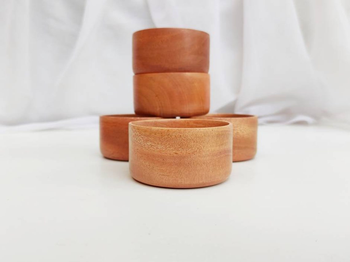 6 Small Wood Bowls 2.5 Inch. Tiny Bowl Table Condiment Set - Etsy