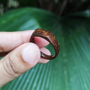 Coconut Shell Ring, Wood Ring, Wooden Ring, Custom Wooden Ring ...