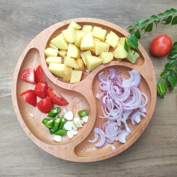 Wooden Sectional Tray - Etsy