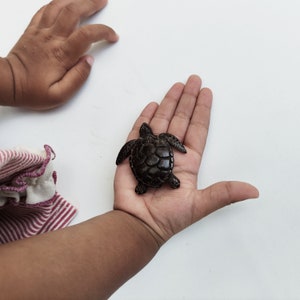Handcrafted Miniature Coconut Shell Turtle -eco Friendly Coastal Charm ...