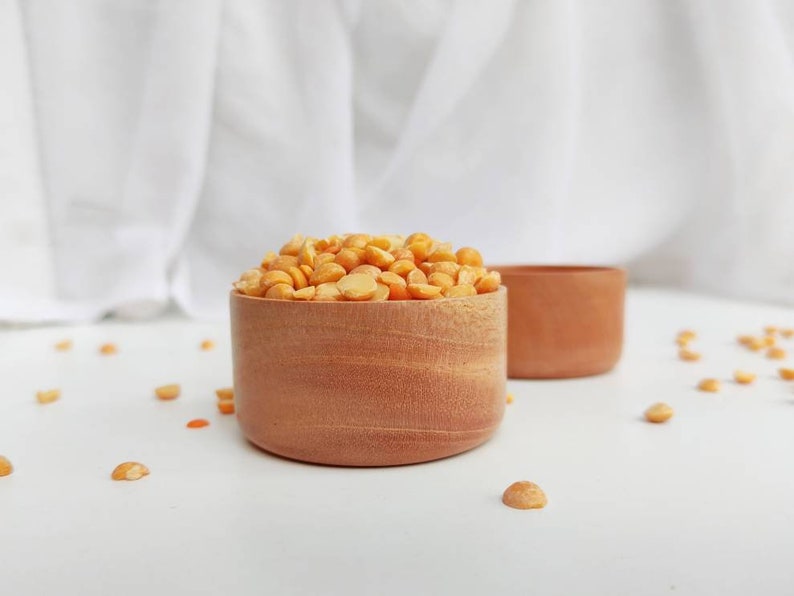 6 Small Wood Bowls 2.5 Inch. Tiny Bowl Table Condiment Set - Etsy