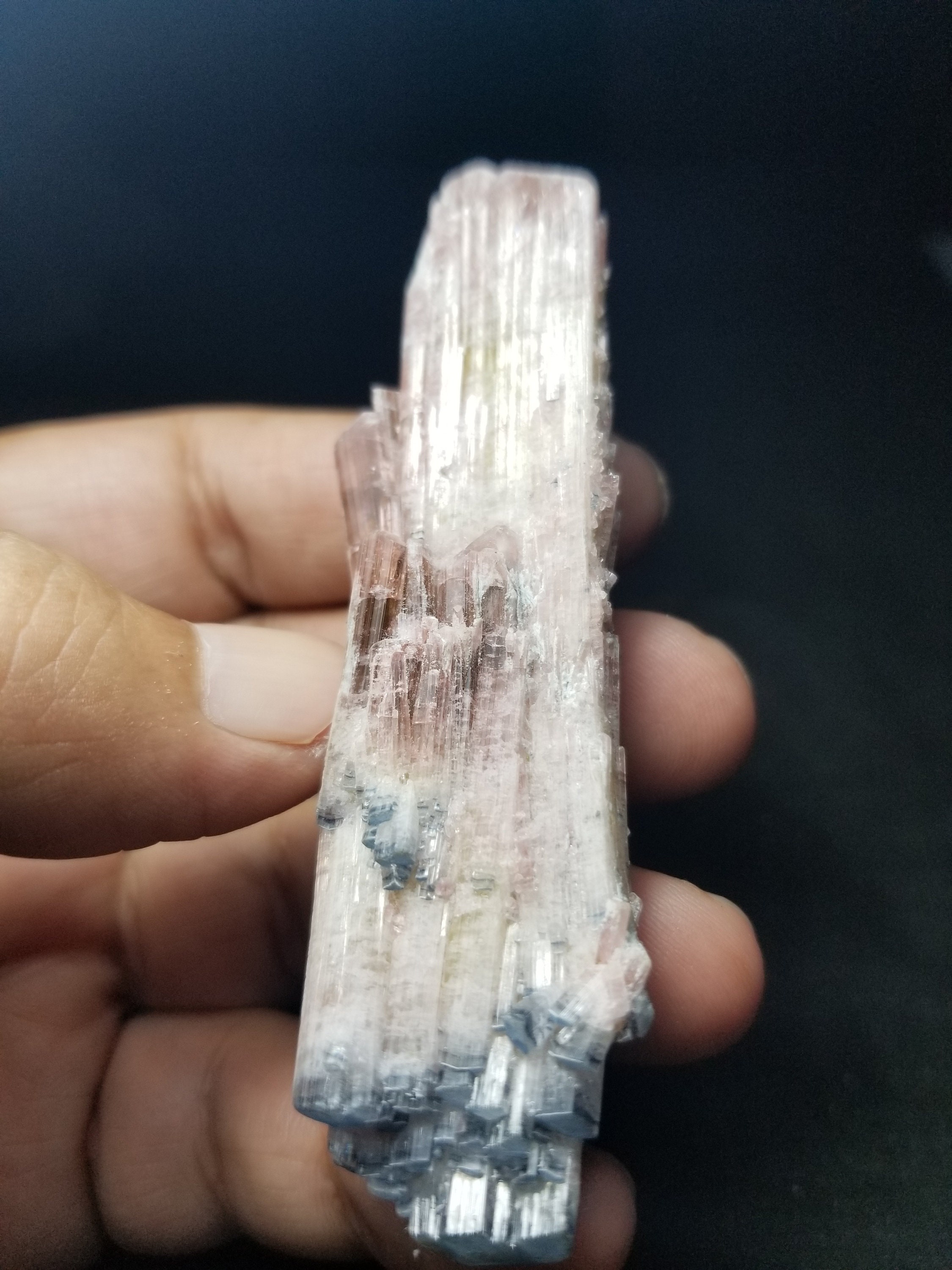 Blue Cap Tourmaline Crystal on Matrix - Etsy