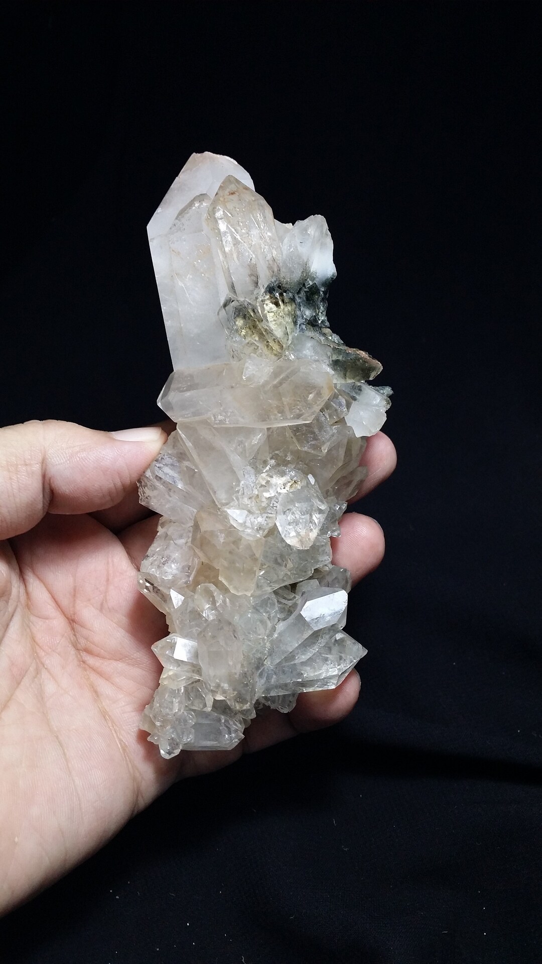 Chlorite Included Quartz Crystals Specimen - Etsy