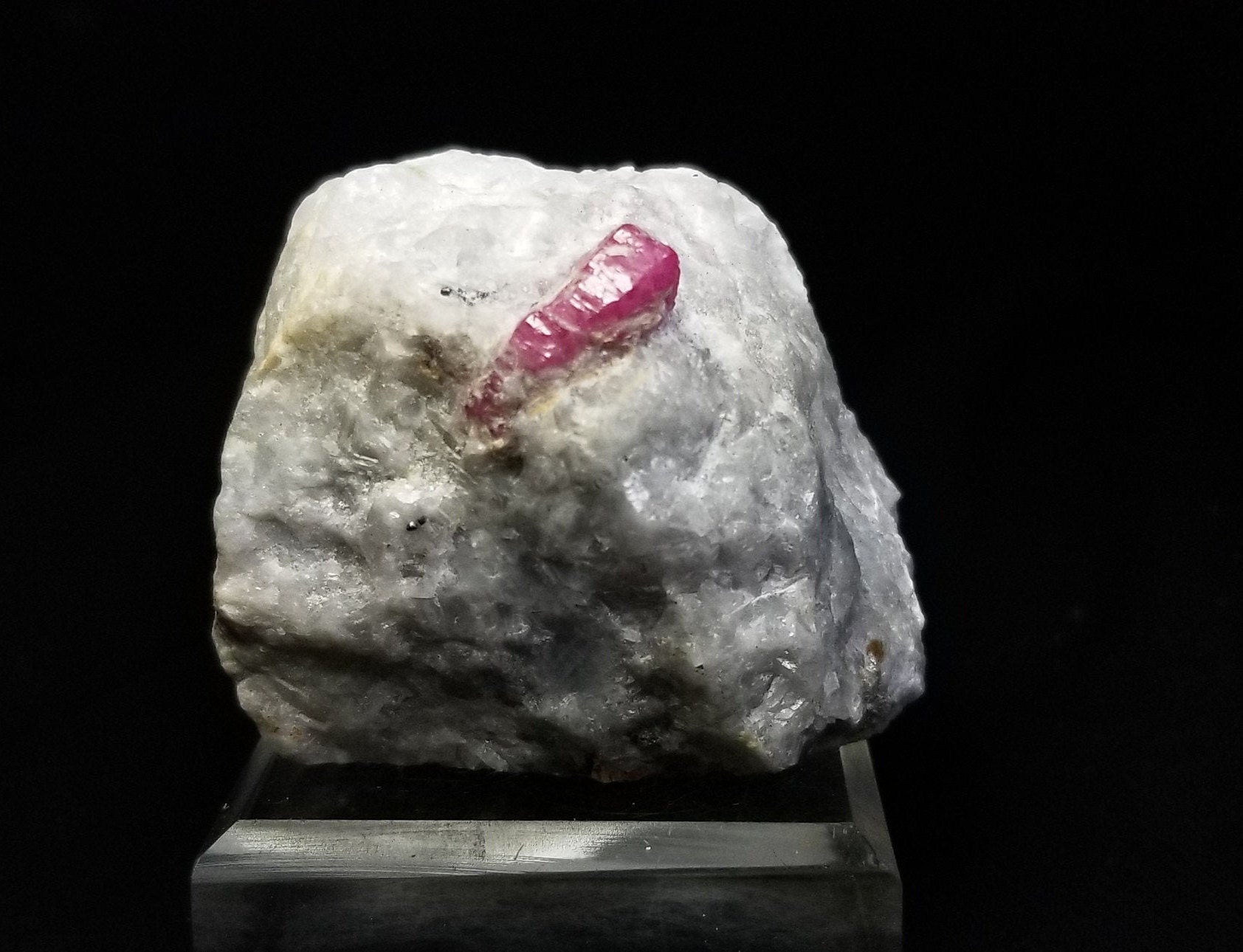 Ruby Crystals on White Matrix - Etsy