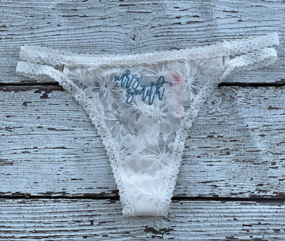 Mrs. Underwear Bridal Lingerie Bride Panties Honeymoon Lace Panties ...