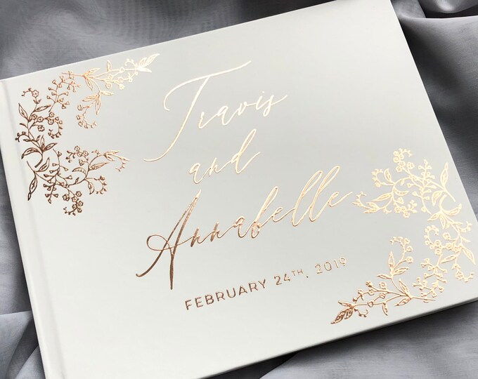 Custom Wedding Guest Book, Wedding Book, Guests Sign In, Hardcover ...