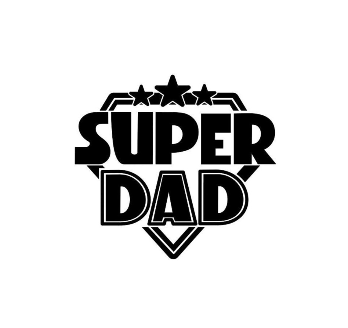 Super Dad Decal | Vinyl Transfer Decal | DIY Decal | Car Decal | Bottle ...