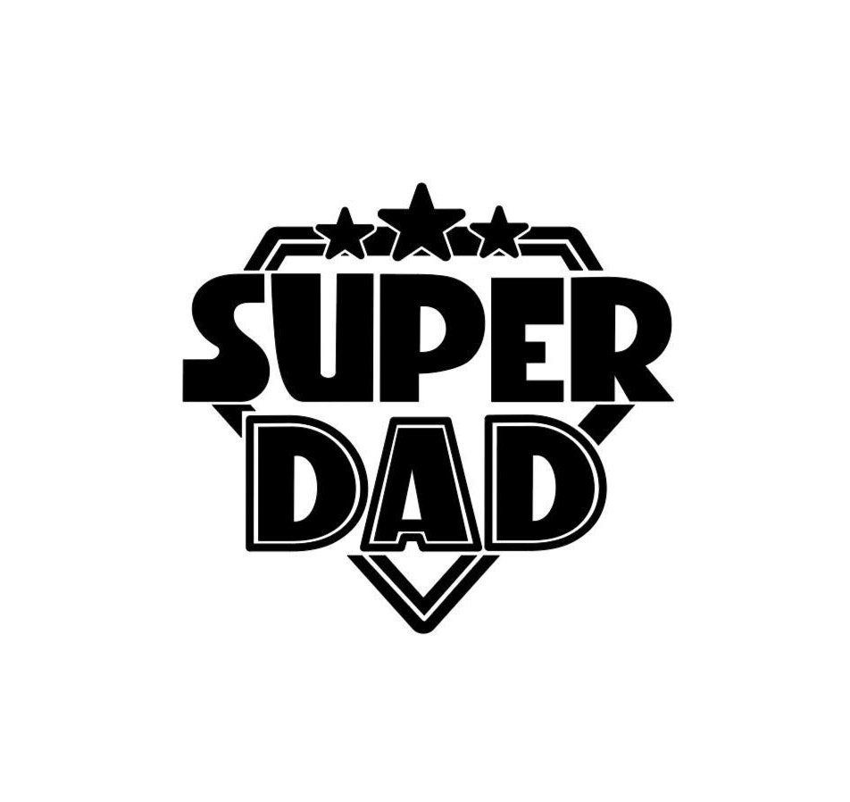 Super Dad Decal | Vinyl Transfer Decal | DIY Decal | Car Decal | Bottle ...