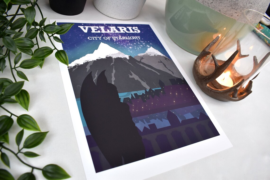 ACOTAR Art Print Velaris Art Print Velaris Travel Poster | Etsy