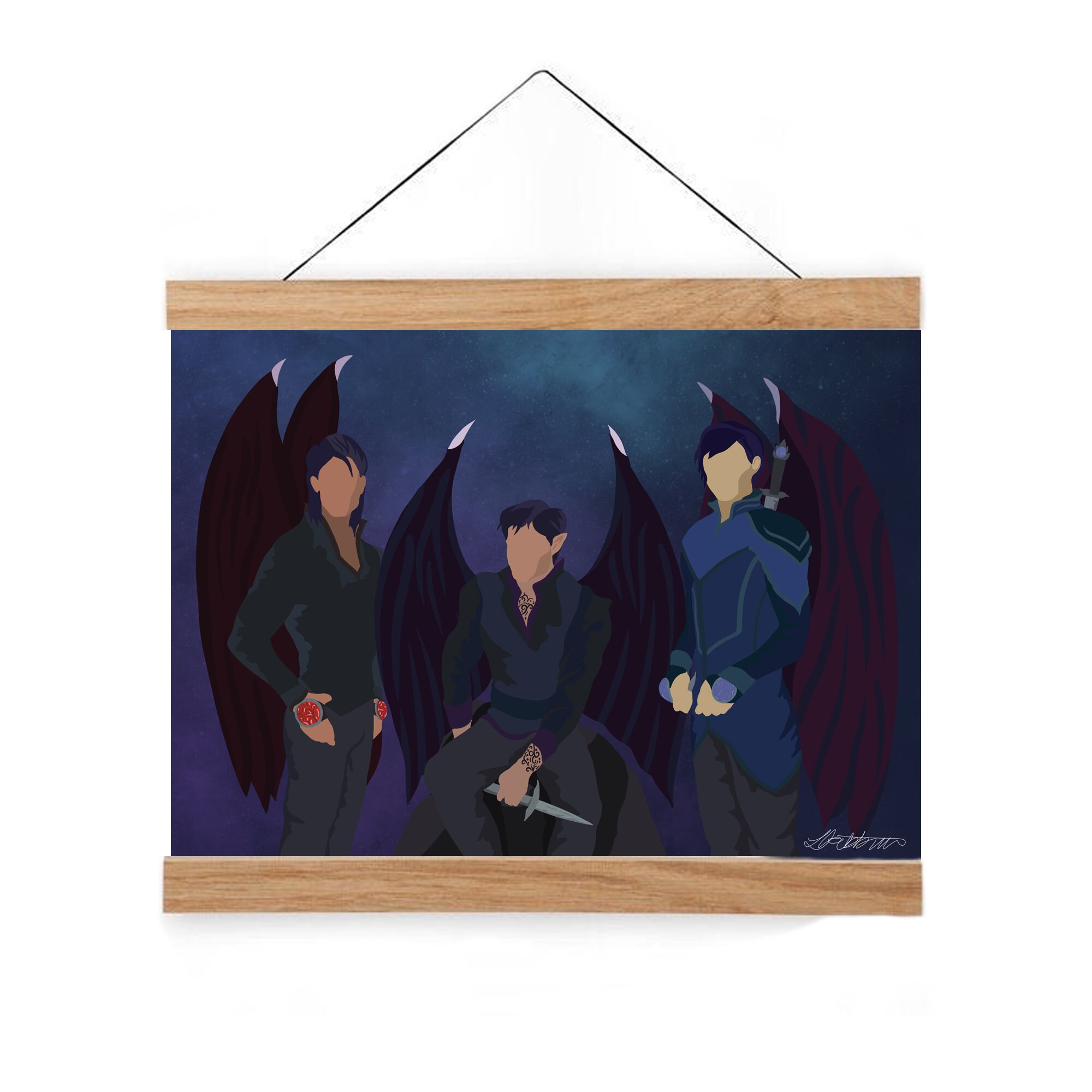 ACOTAR Fan Art I ACOTAR Art Print I The Night Court I Rhysand | Etsy