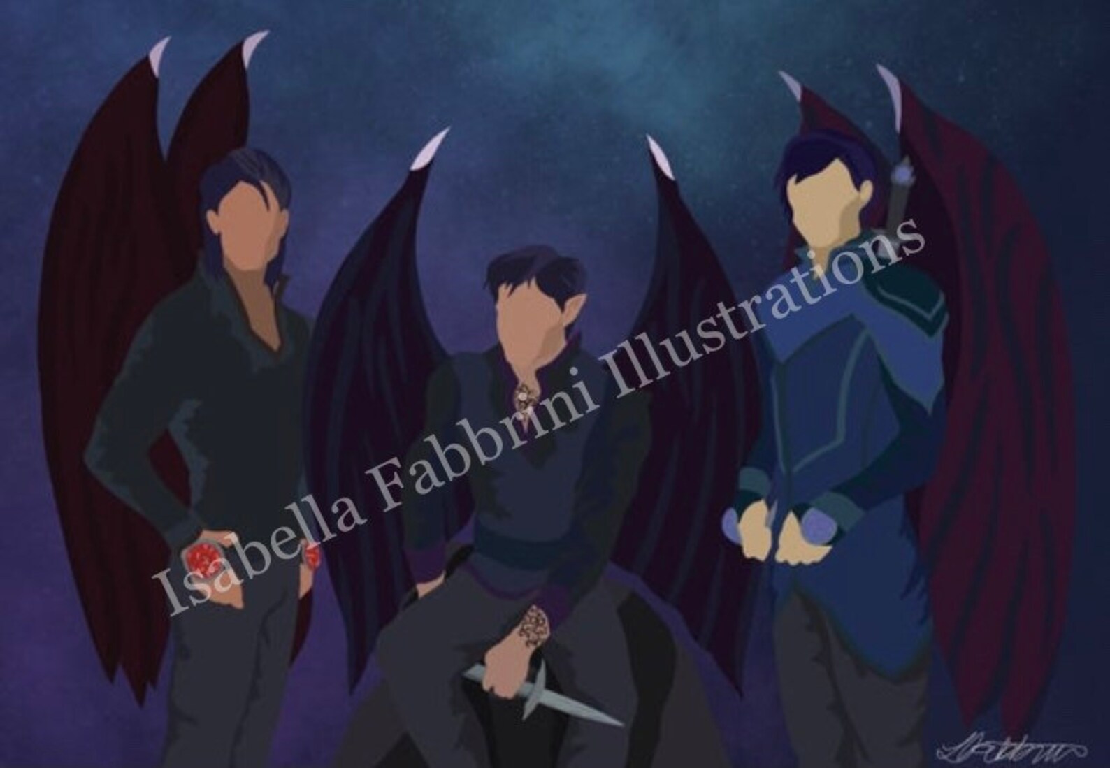 ACOTAR Fan Art I ACOTAR Art Print I The Night Court I Rhysand | Etsy