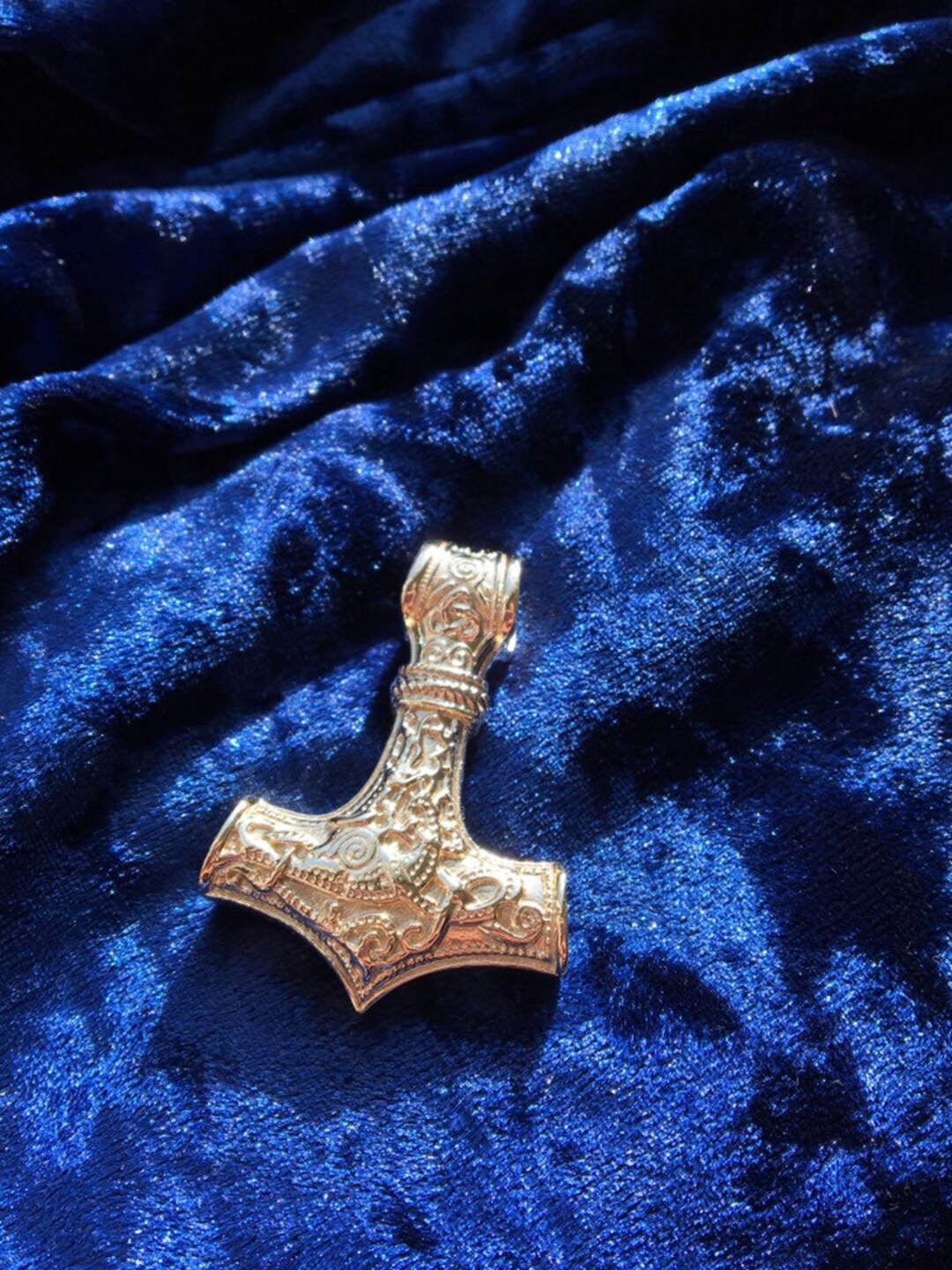 50grams, Free Shipping Fedex, Yellow, Solid, Gold, 14k, THOR'S HAMMER ...