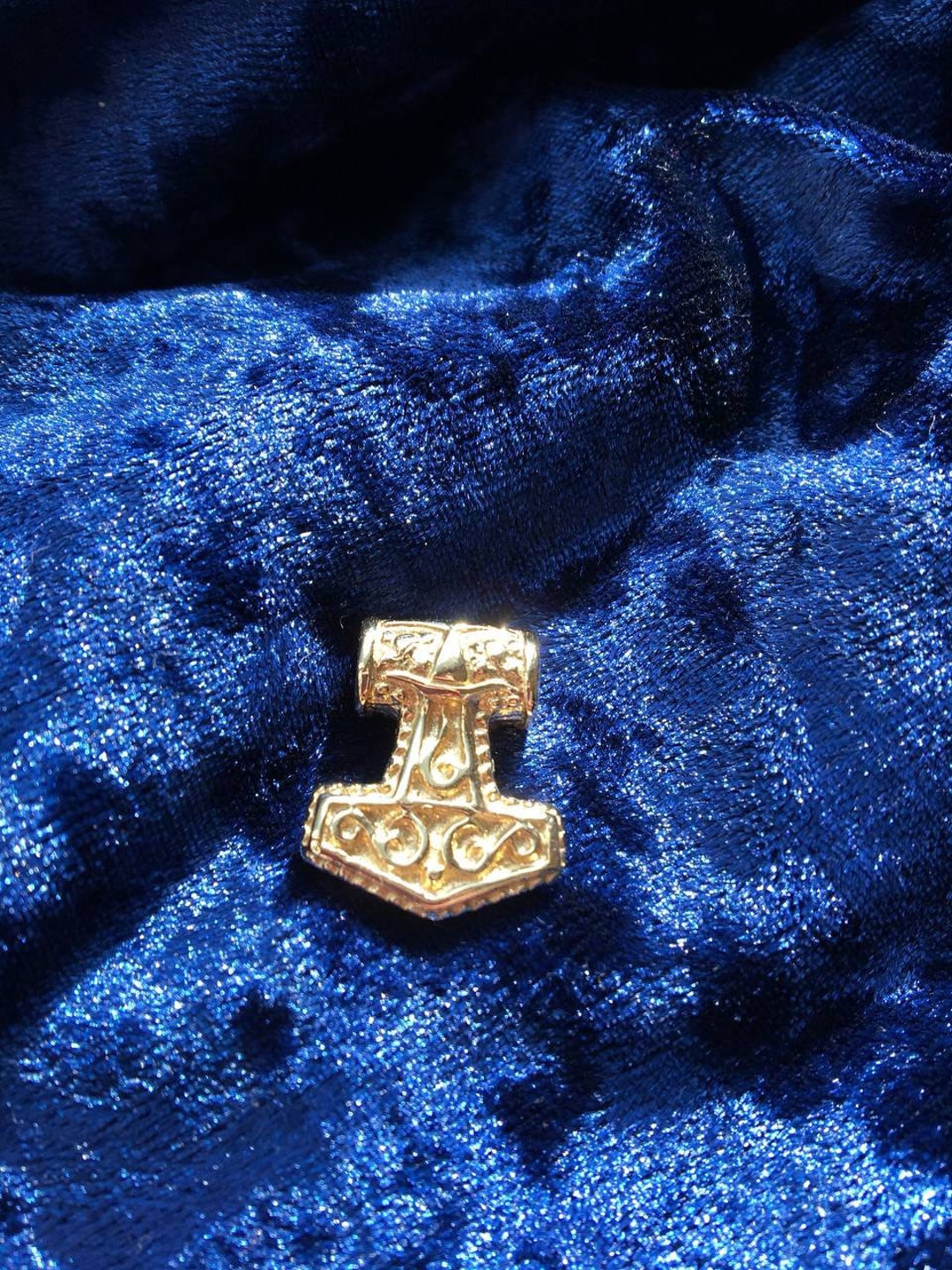 Solid, 14K, Yellow Gold, THOR'S, Hammer, Mjolnir, Viking, Ethnic ...