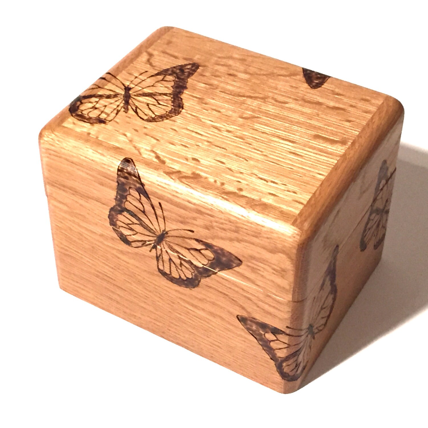 Oak Butterfly Recipe Box - Etsy