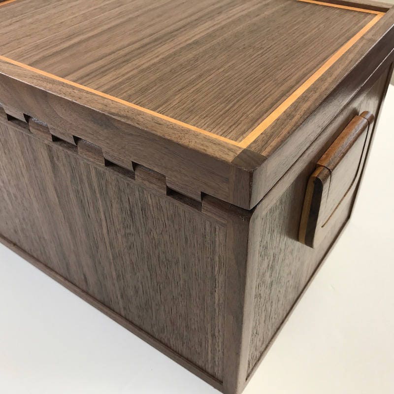Keepsake Box With Wooden Hinge Handles and Latch - Etsy