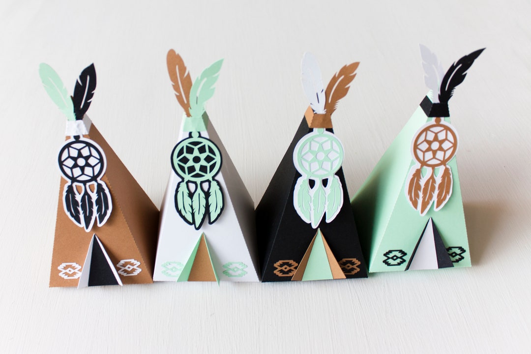 Teepee Party Box. Party Favor Boxes for Boho Birthday Party. Tribal ...
