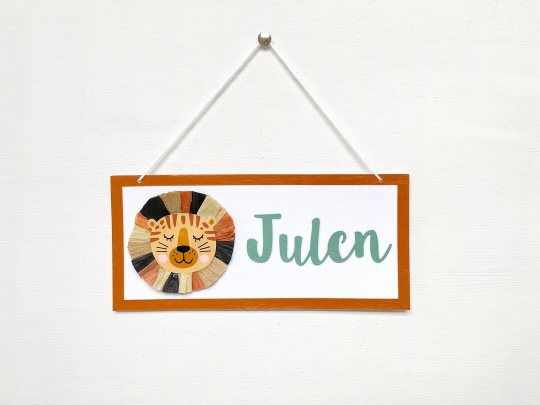 Jungle Name Sign. Name Wall Sign for Jungle Nursery Decor. Personalized ...