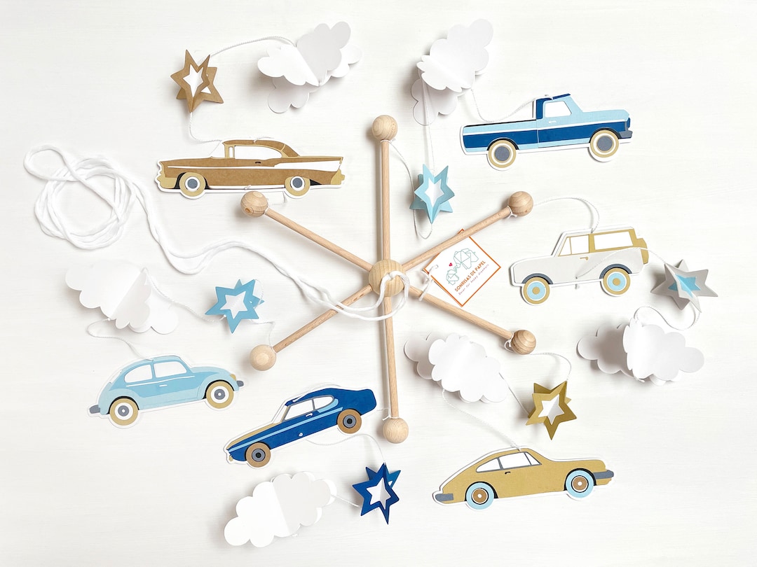 Classic Cars Baby Mobile. Vintage Cars Nursery Theme. Boy Crib Mobile ...