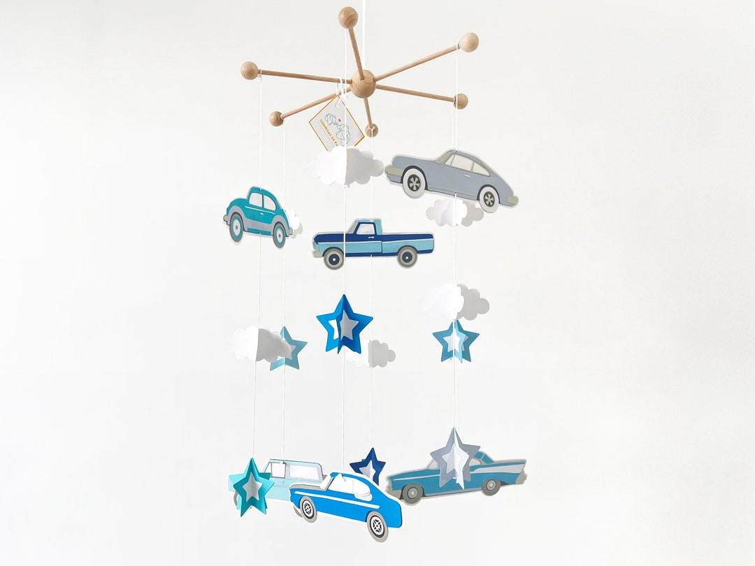 Vintage Car Baby Boy Mobile. Newborn Gift for Little Gearheads. Classic ...