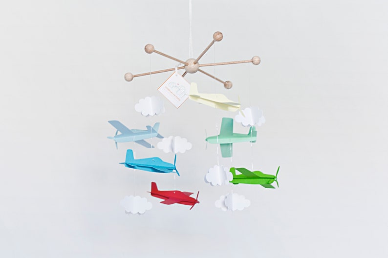 Airplane Crib Baby Mobile for Travel Theme Nursery. Pilot - Etsy