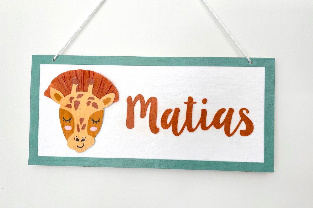 Jungle Name Sign. Name Wall Sign for Jungle Nursery Decor. Personalized ...