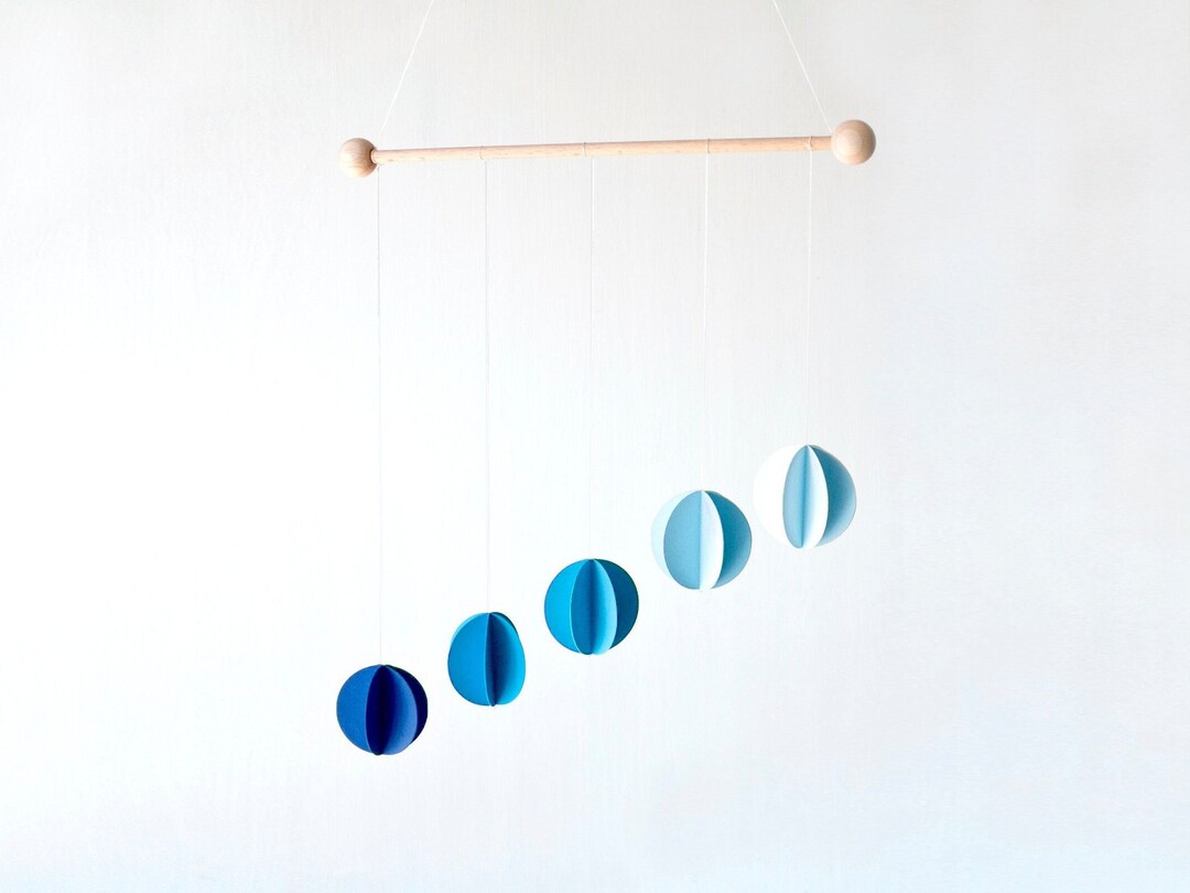 Blue Gobbi Mobile. Gobbi Montessori Mobile. Montessori Baby Toy ...
