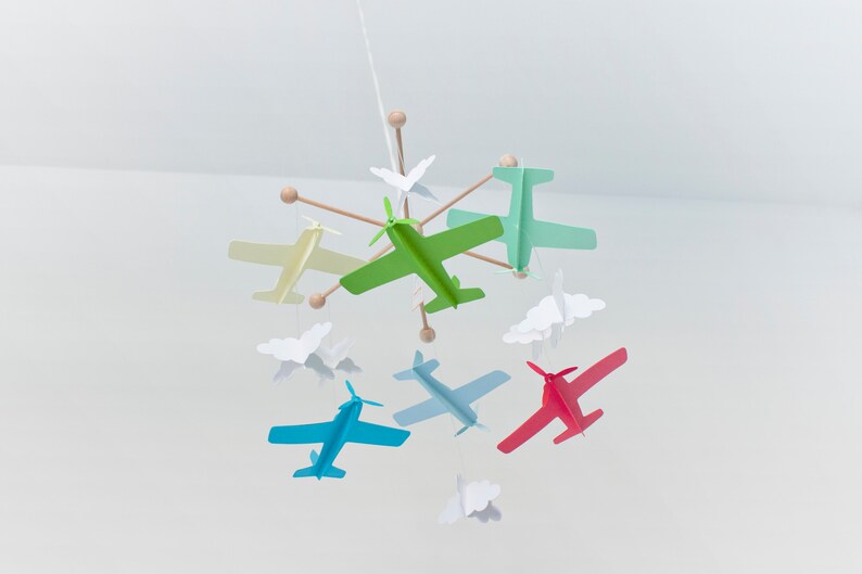 Airplane Crib Baby Mobile for Travel Theme Nursery. Pilot - Etsy
