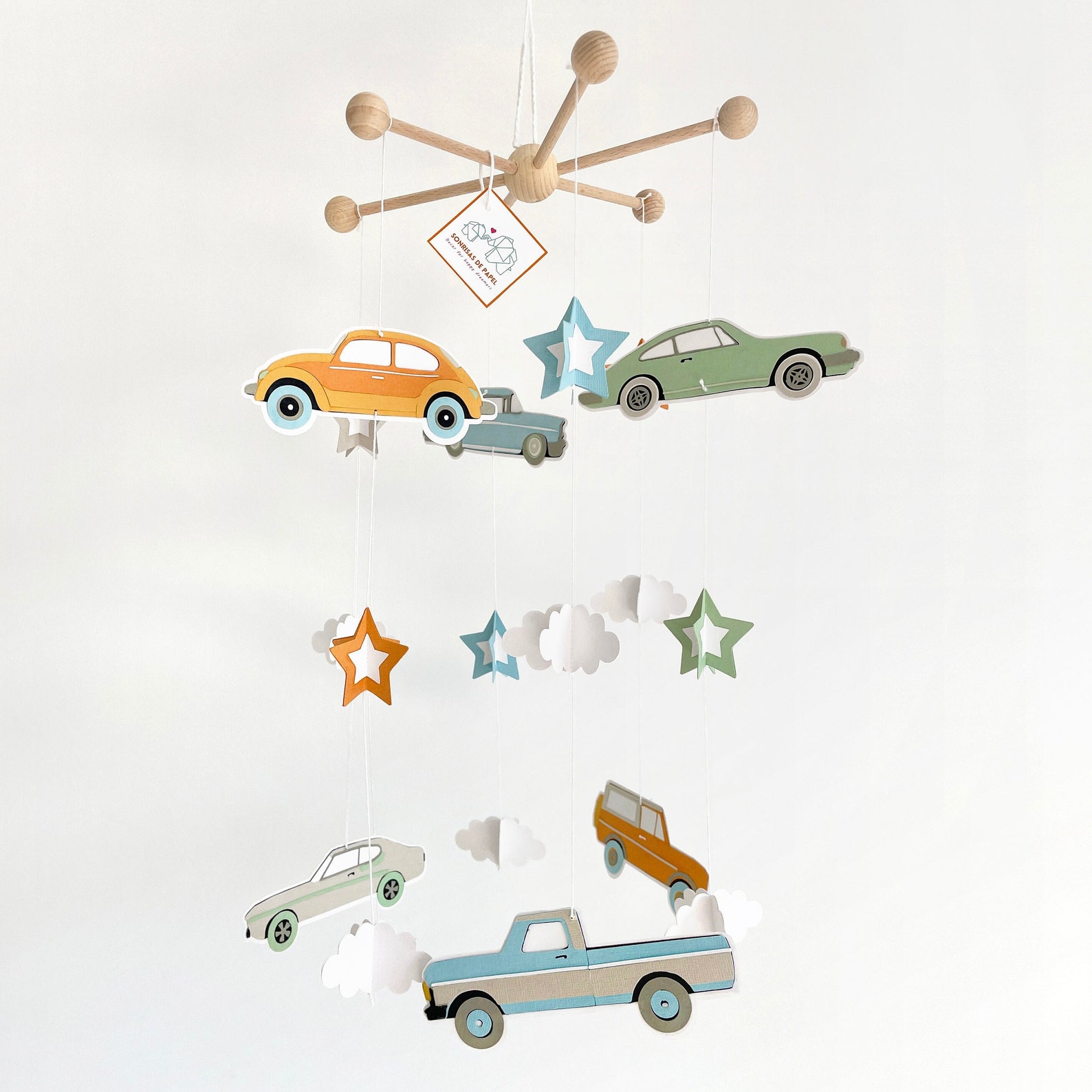 Cars Baby Mobile for Newborn Gift. Classic Cars Mobile for Baby Boy ...
